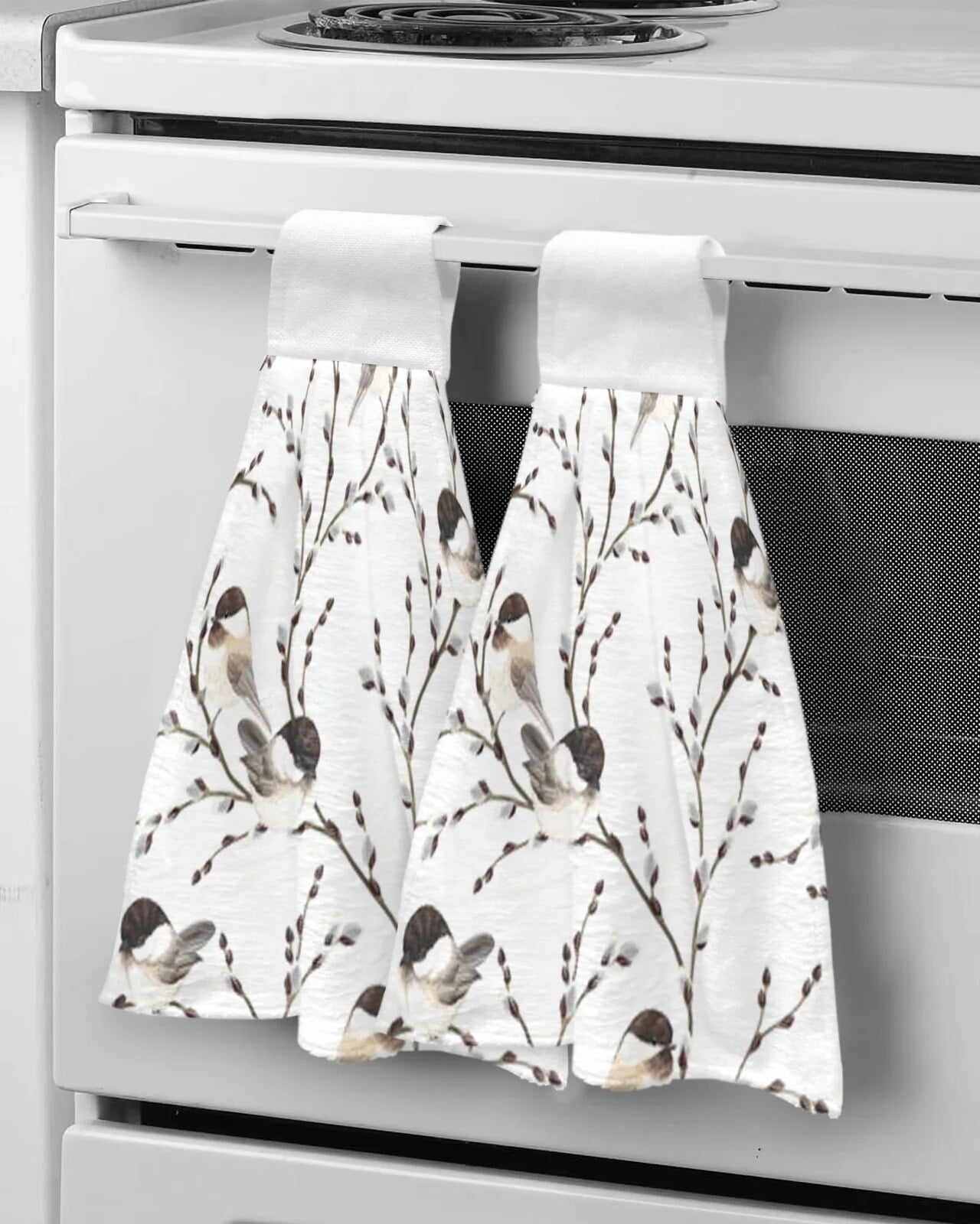 Spring Flowers Watercolor Butterfly Bird Hand Towel for Bathroom ...