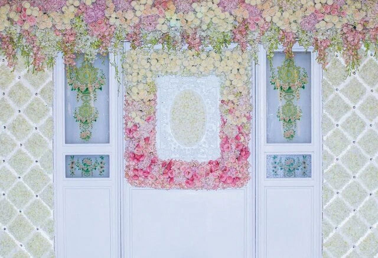 Spring Flowers Wedding Luxurious Stage Curtain Birthday Party ...