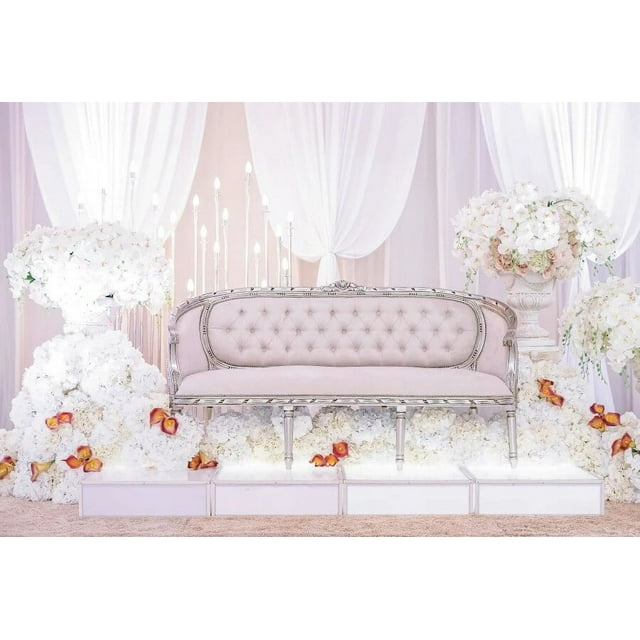 Spring Flowers Wedding Luxurious Stage Curtain Birthday Party ...