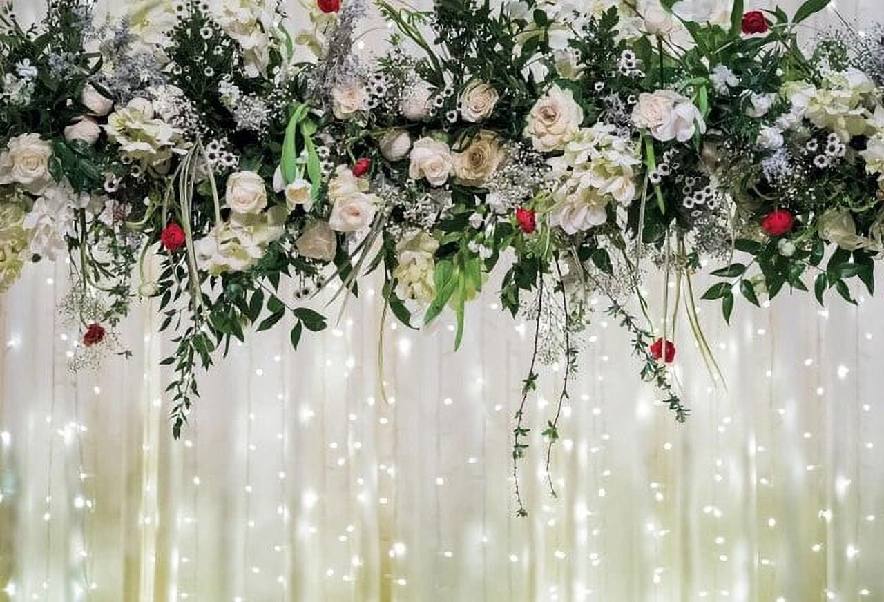 Spring Flowers Wedding Luxurious Stage Curtain Birthday Party ...