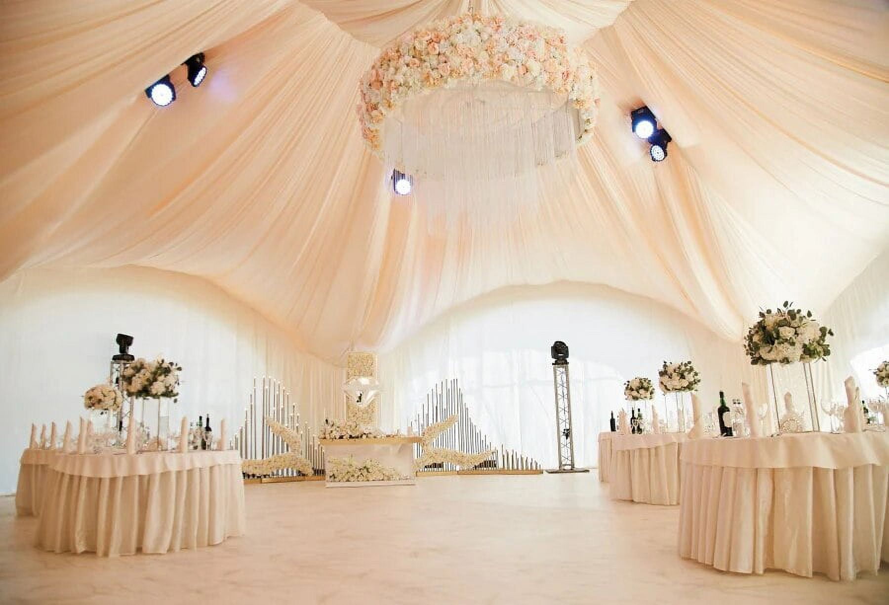 Spring Flowers Wedding Luxurious Stage Curtain Birthday Party ...