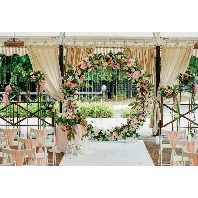 Spring Flowers Wedding Luxurious Stage Curtain Birthday Party ...