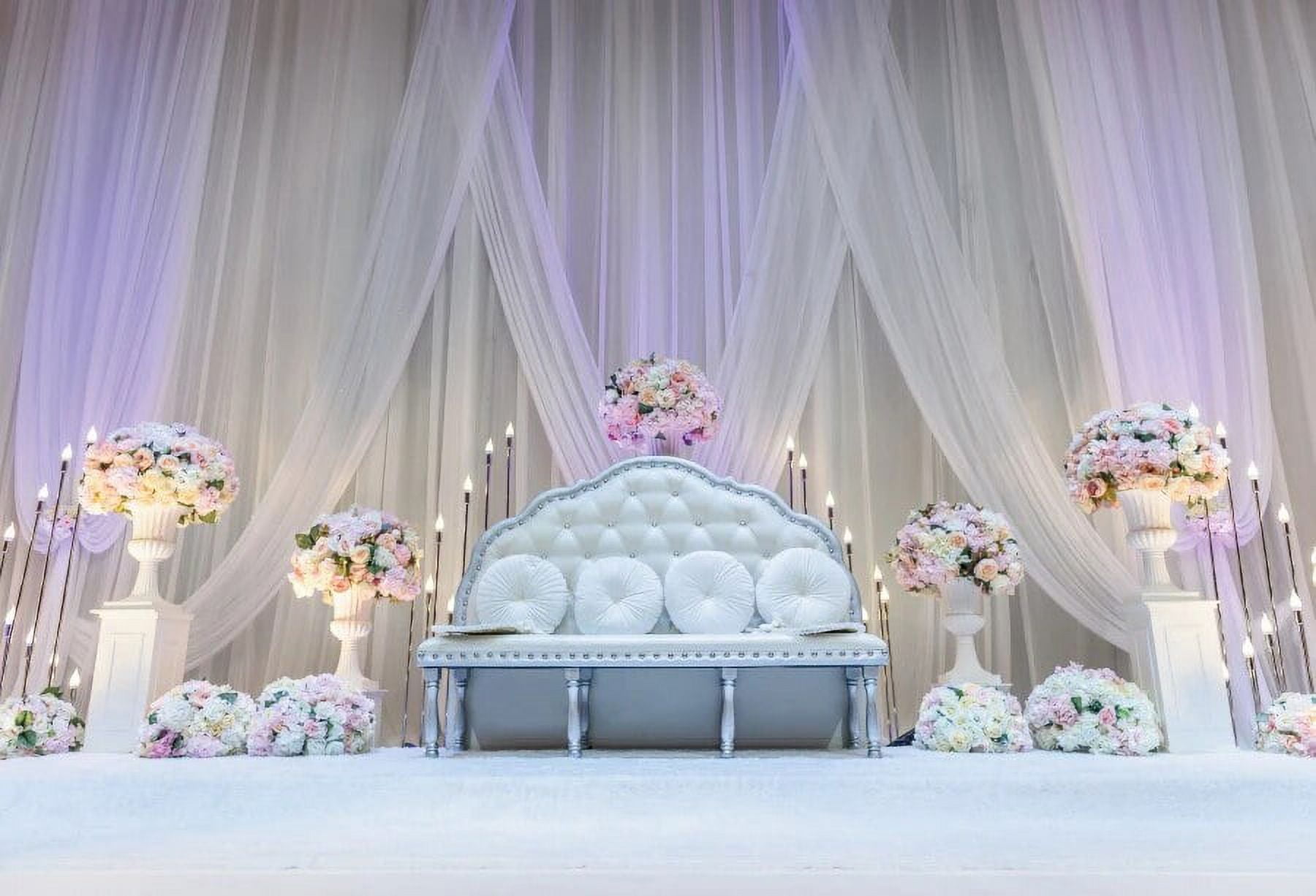 Spring Flowers Wedding Luxurious Stage Curtain Birthday Party ...