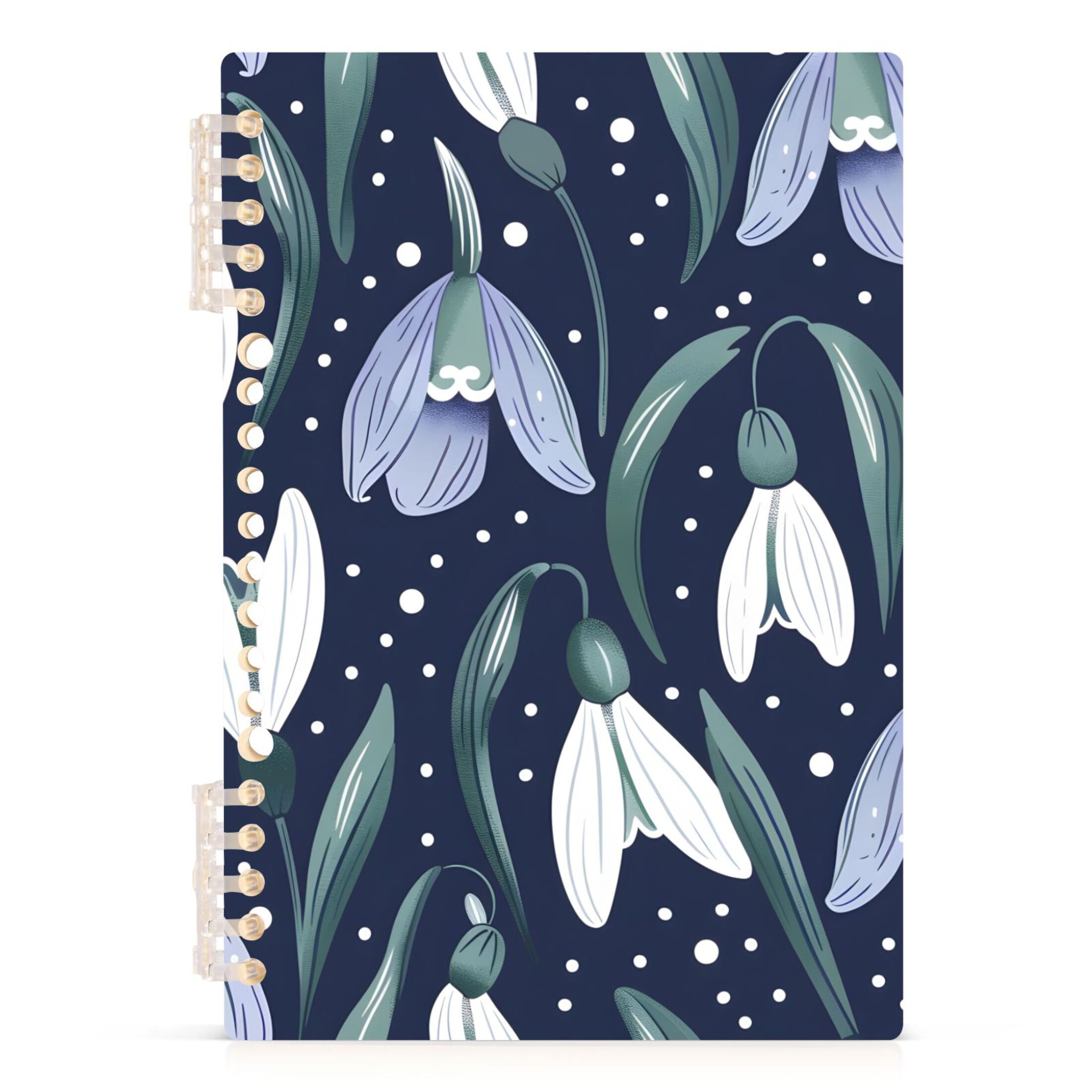 Spring Flowers and Polka Dots Spiral Journal Notebook College Ruled ...