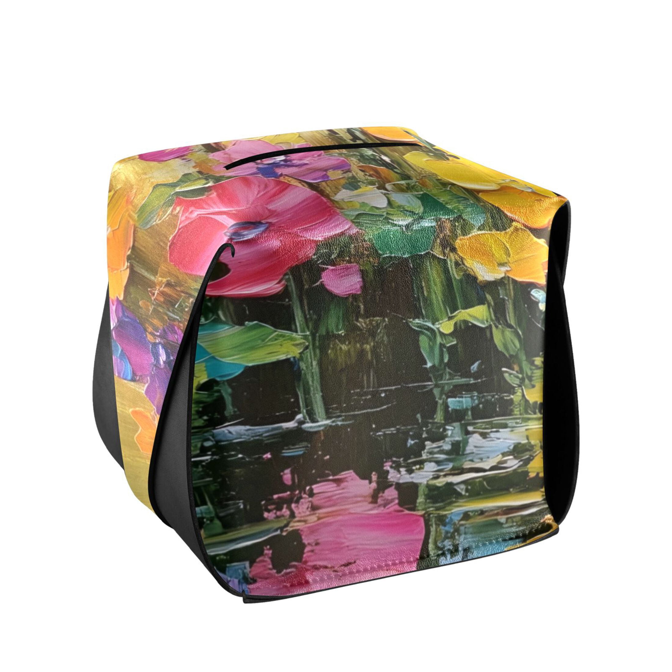 Spring Flowers in Bloom Tissue Box Cover Leather Square Rectangle ...