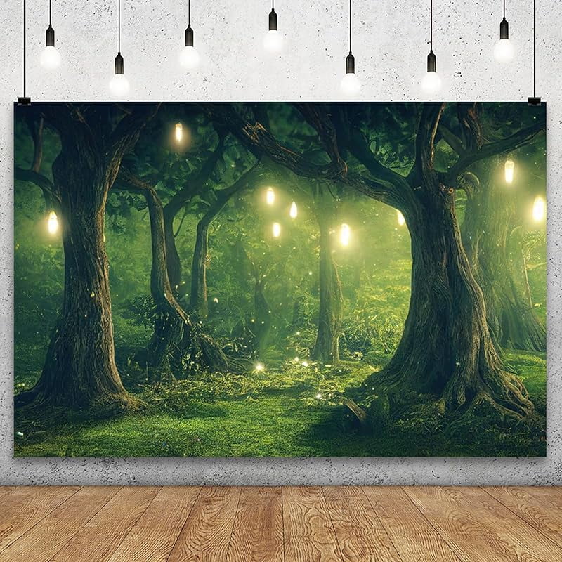 Spring Forest Backdrop Enchanted Garden Glitter Light Fairy Tale ...