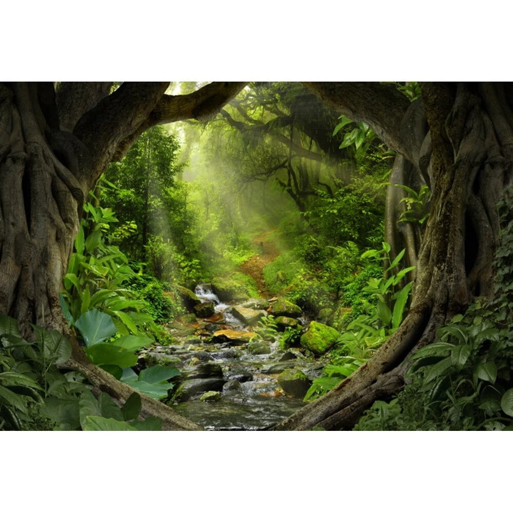 Spring Forest Backdrop Tropical Jungle Rainforest Backdrops for ...