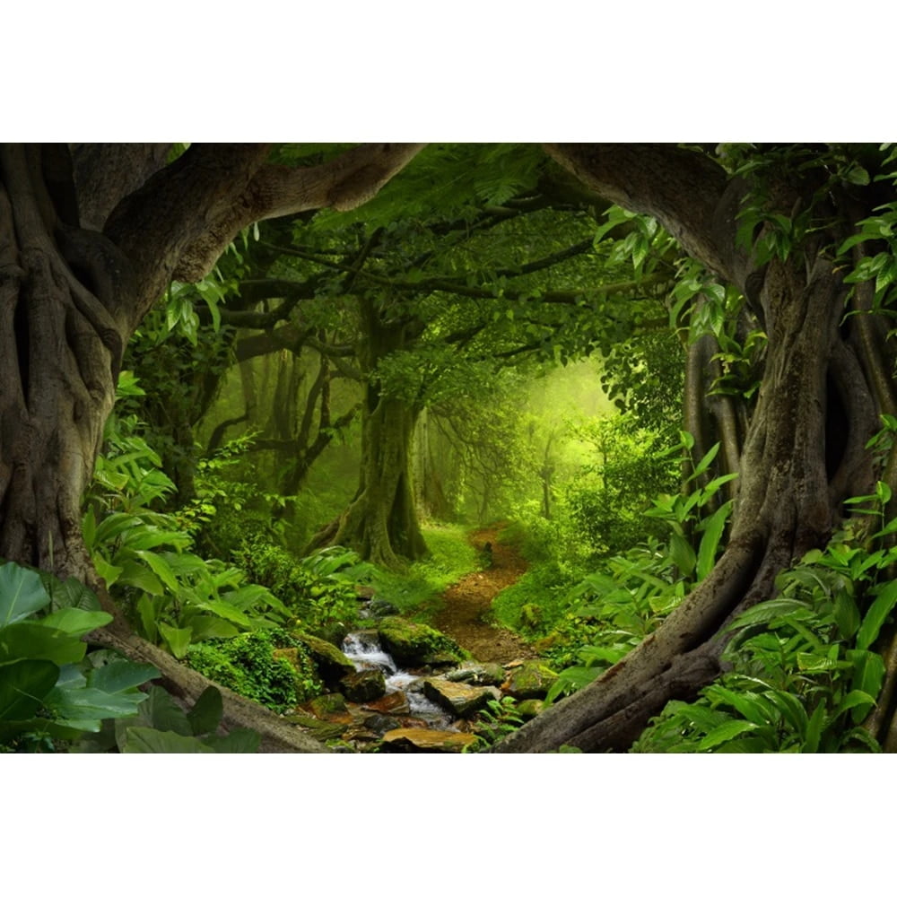 Spring Forest Backdrop Tropical Jungle Rainforest Backdrops for ...