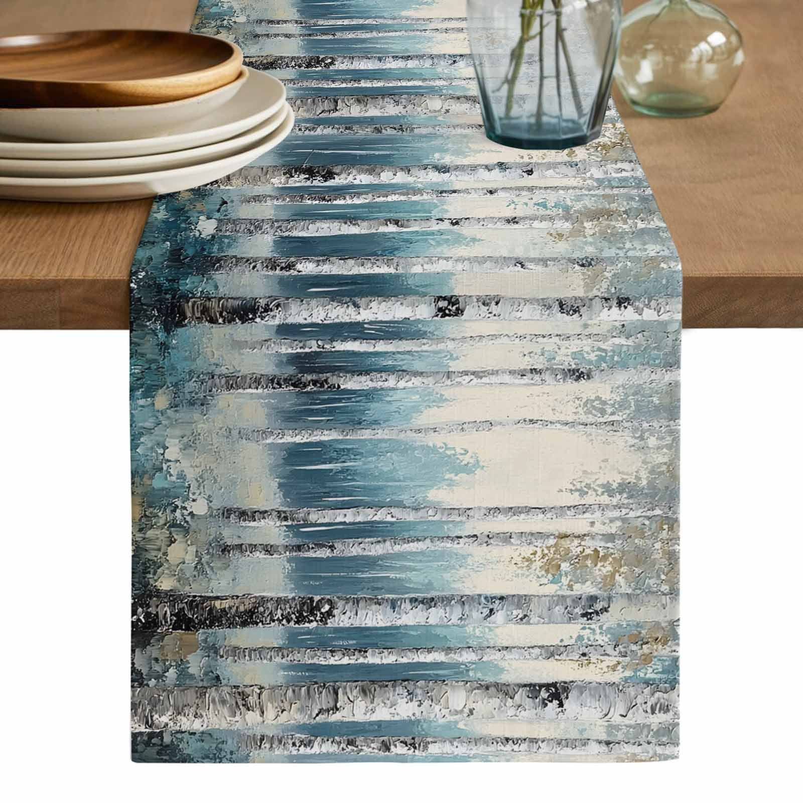 Spring Forest Table Runner, Grey Tree Branch Impressionist Style ...