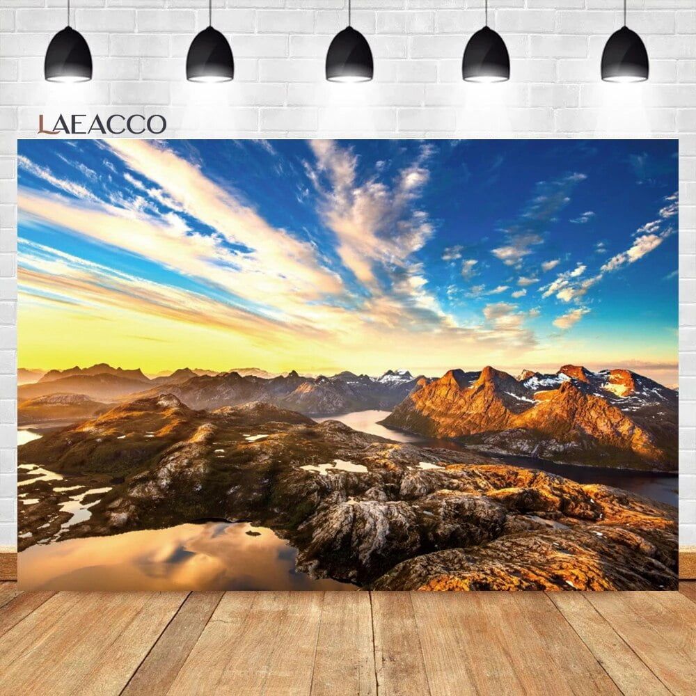 Spring Forest Waterfall Photography Backdrop Mountain Greenery Tree ...