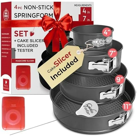 Spring Form Pan for Cheesecake, 4/7/9/11 Inch NONSTICK Cheesecake ...