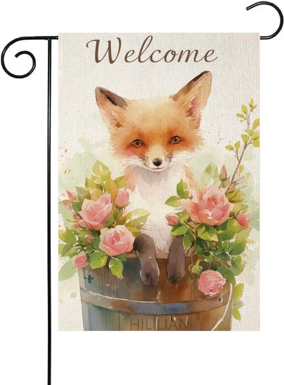 Spring Fox Garden Flag Double Sided Polyester 12x18 Inch Decorative ...