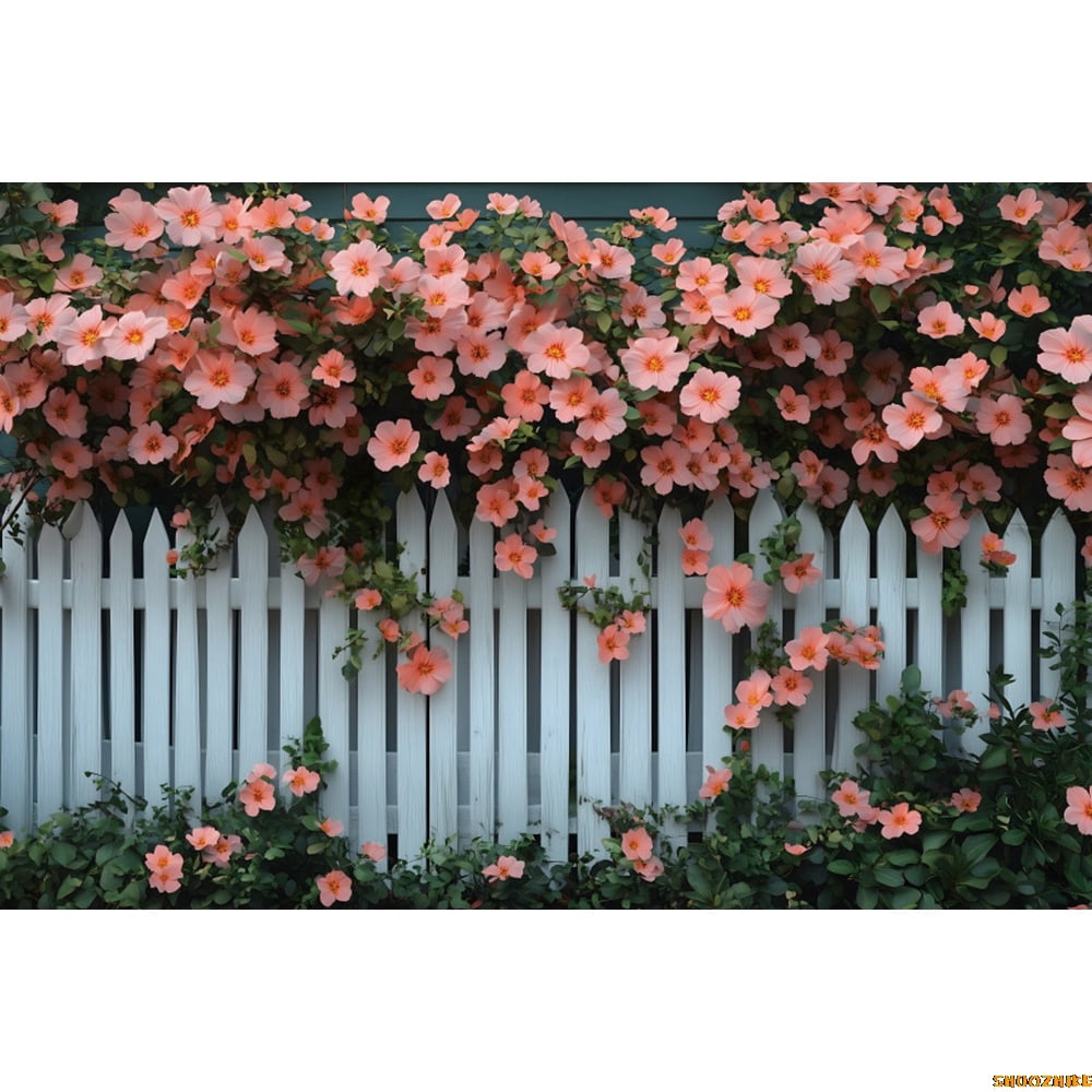 Spring Gard Flower Backdrop Gre Grass Floral Wall Fce Bridal Shower ...