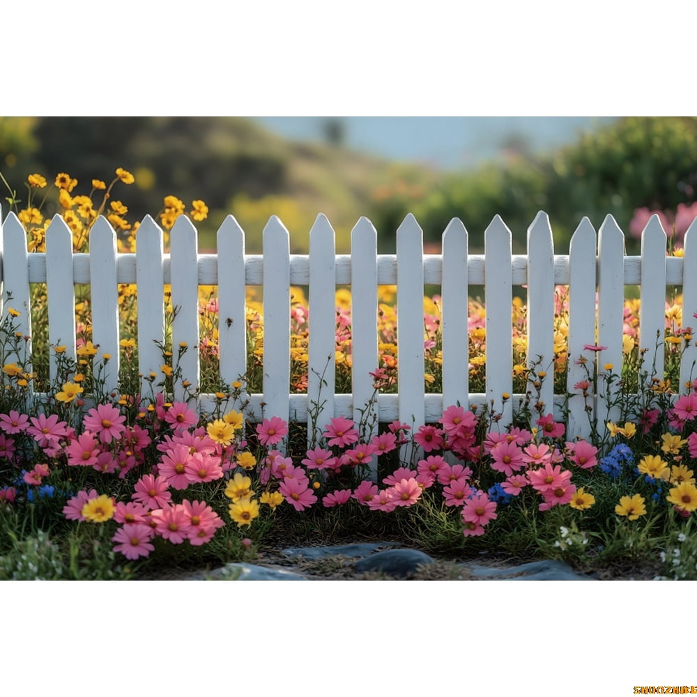 Spring Gard Flower Backdrop Gre Grass Floral Wall Fce Bridal Shower ...