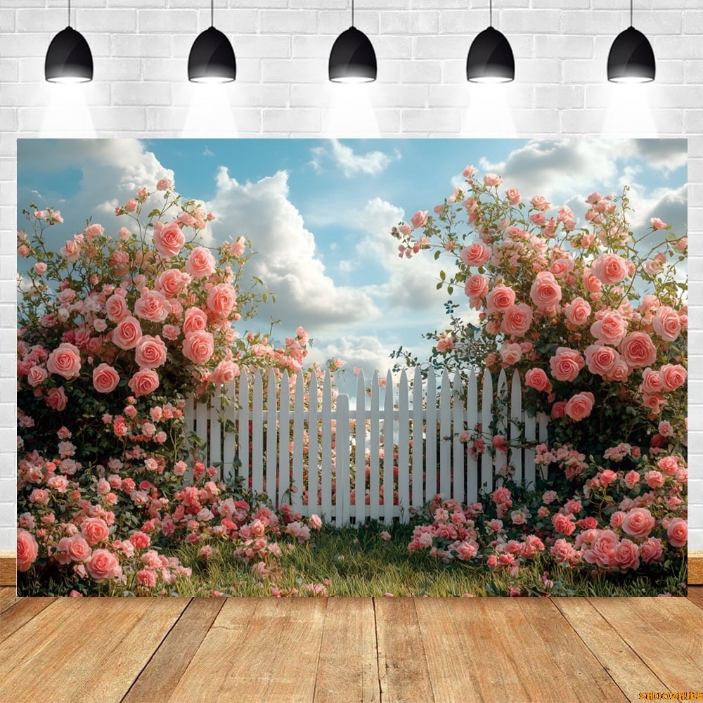Spring Gard Flowers Fce Backdrop Natural Sce Gre Grass Floral Easter ...