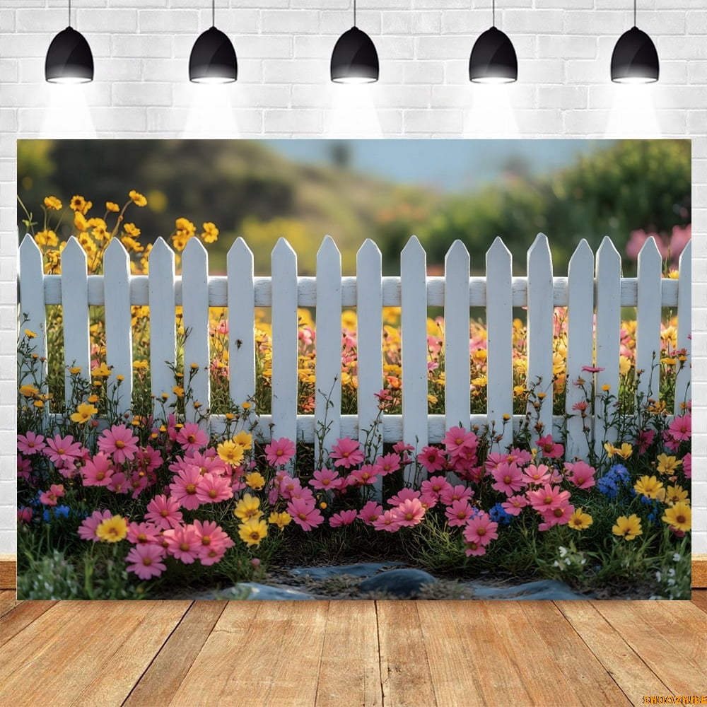 Spring Gard Flowers Fce Backdrop Natural Sce Gre Grass Floral Easter ...