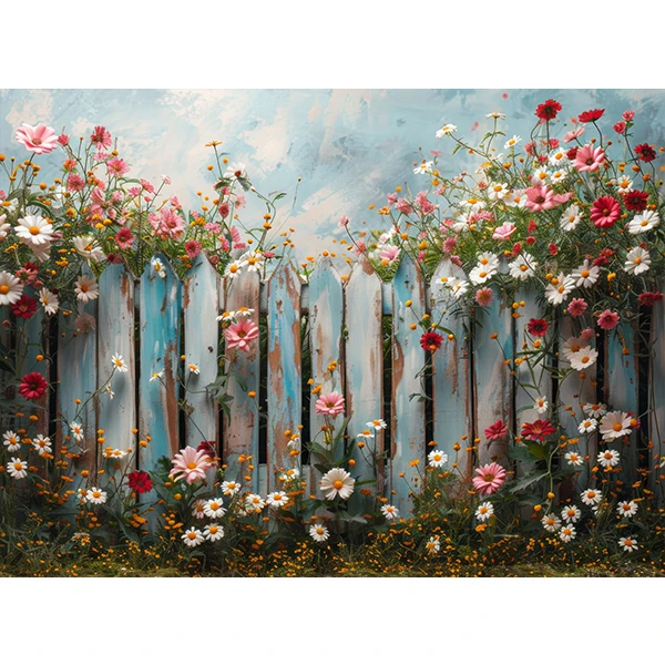 Spring Gard Scery Photography Backdrop Gre Grass Floral Flower Wedding ...