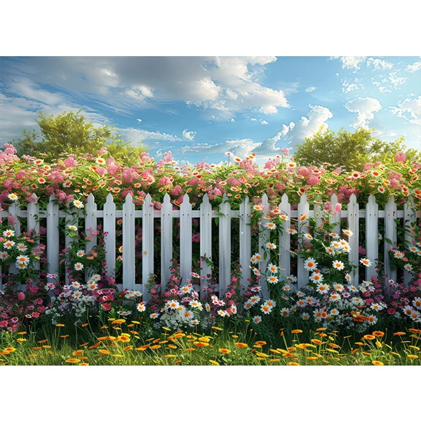 Spring Gard Scery Photography Backdrop Gre Grass Floral Flower Wedding ...