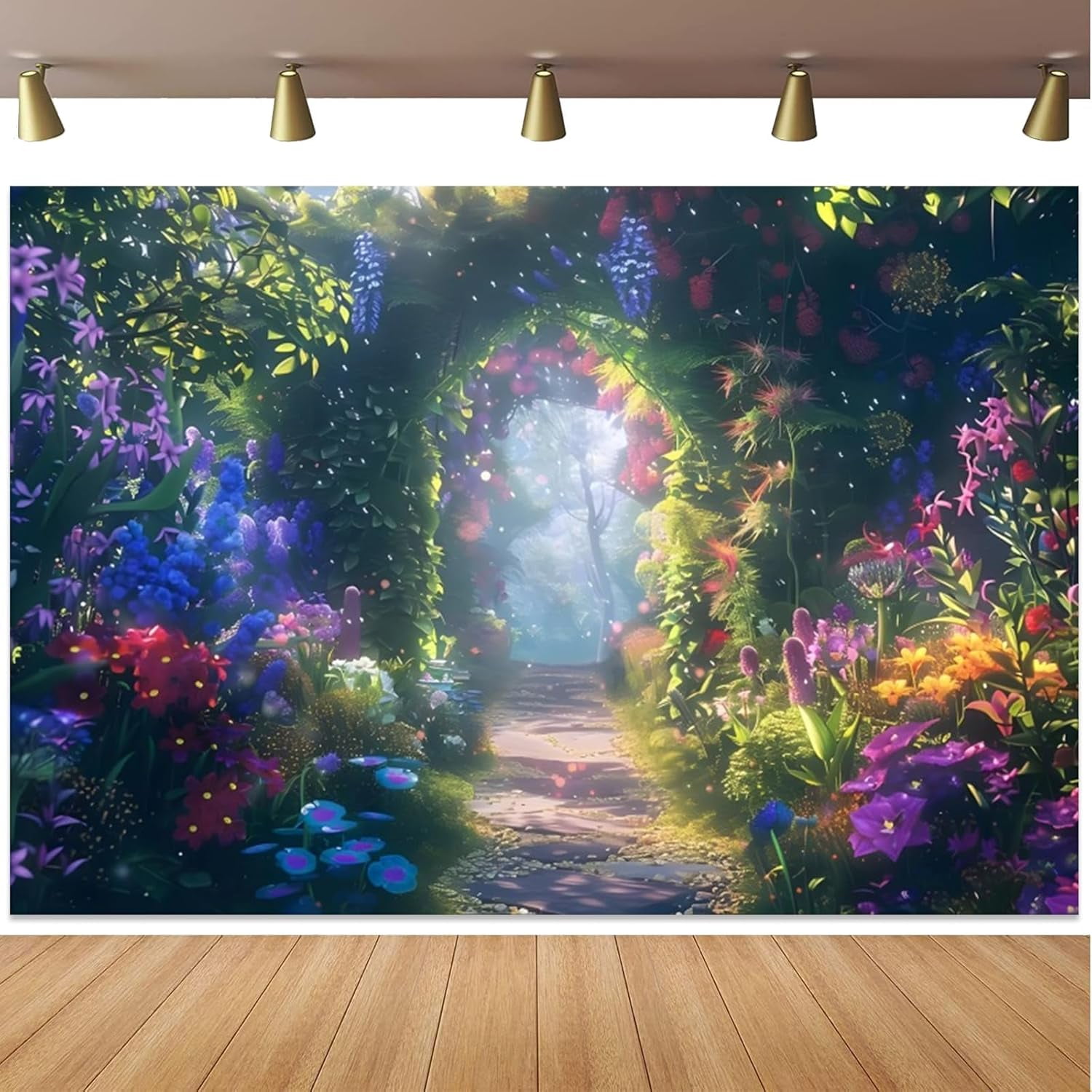 Spring Garden Backdrop for Photography Fairy Colorful Blooming Floral ...