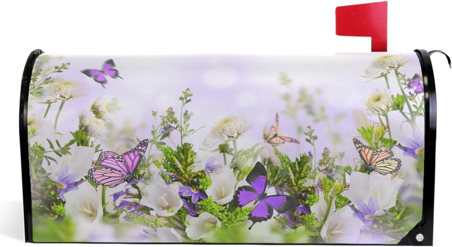 Spring Garden Butterfly Mailbox Cover Fancy Summer Flowers Mailbox ...