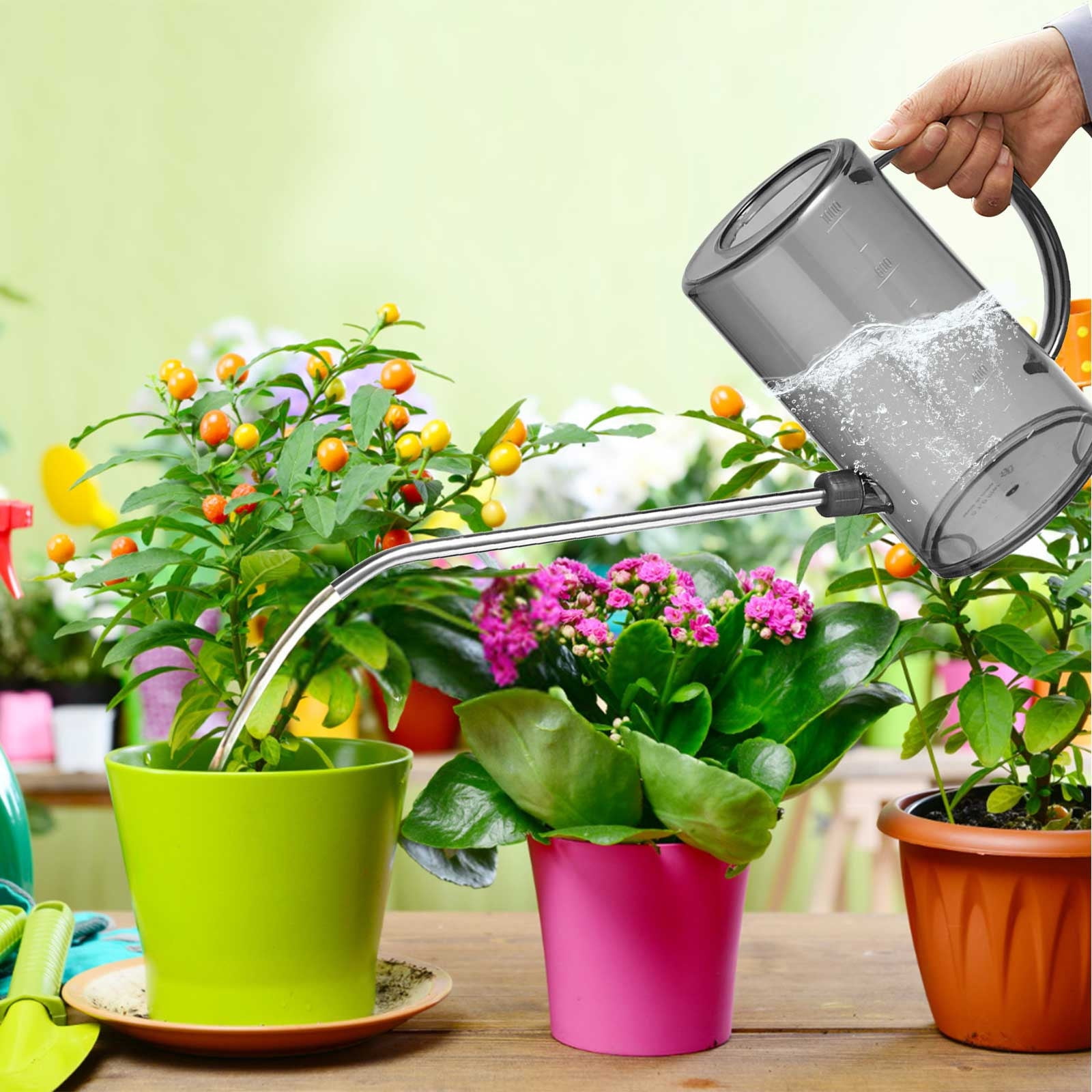 Spring Garden Essential: Portable Plastic Watering Bottle for Indoor ...