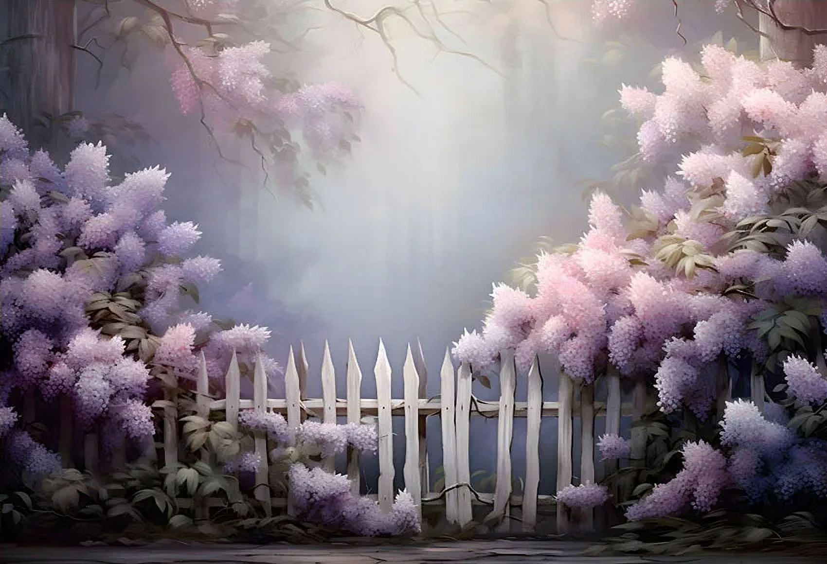 Spring Garden Fence Flower Kid Adult Birthday Party Wedding Portrait r ...