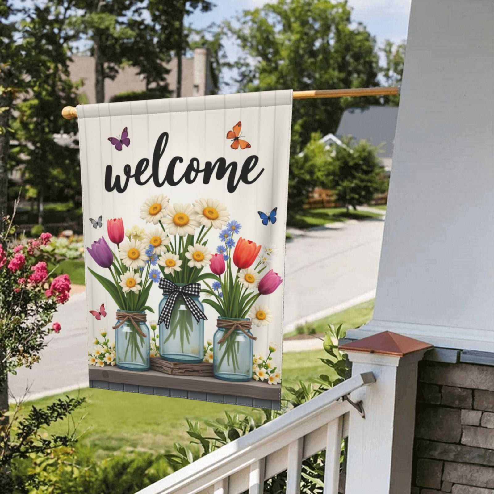Spring Garden Flag 12 X 18 Inch Double Sided Vertical Welcome Spring ...