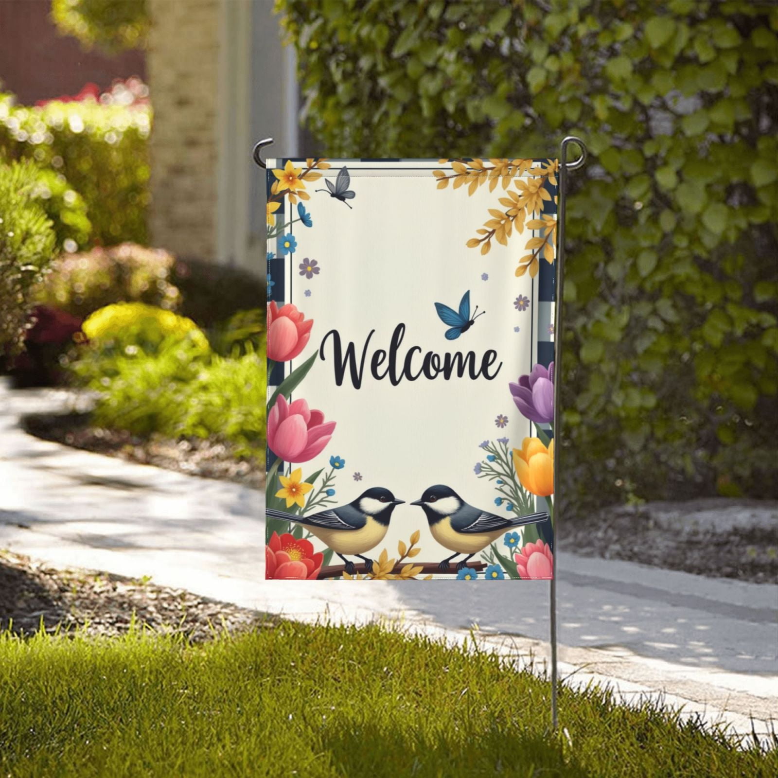 Spring Garden Flag 12X18 Double Sided Spring Delivery Hummingbirds ...