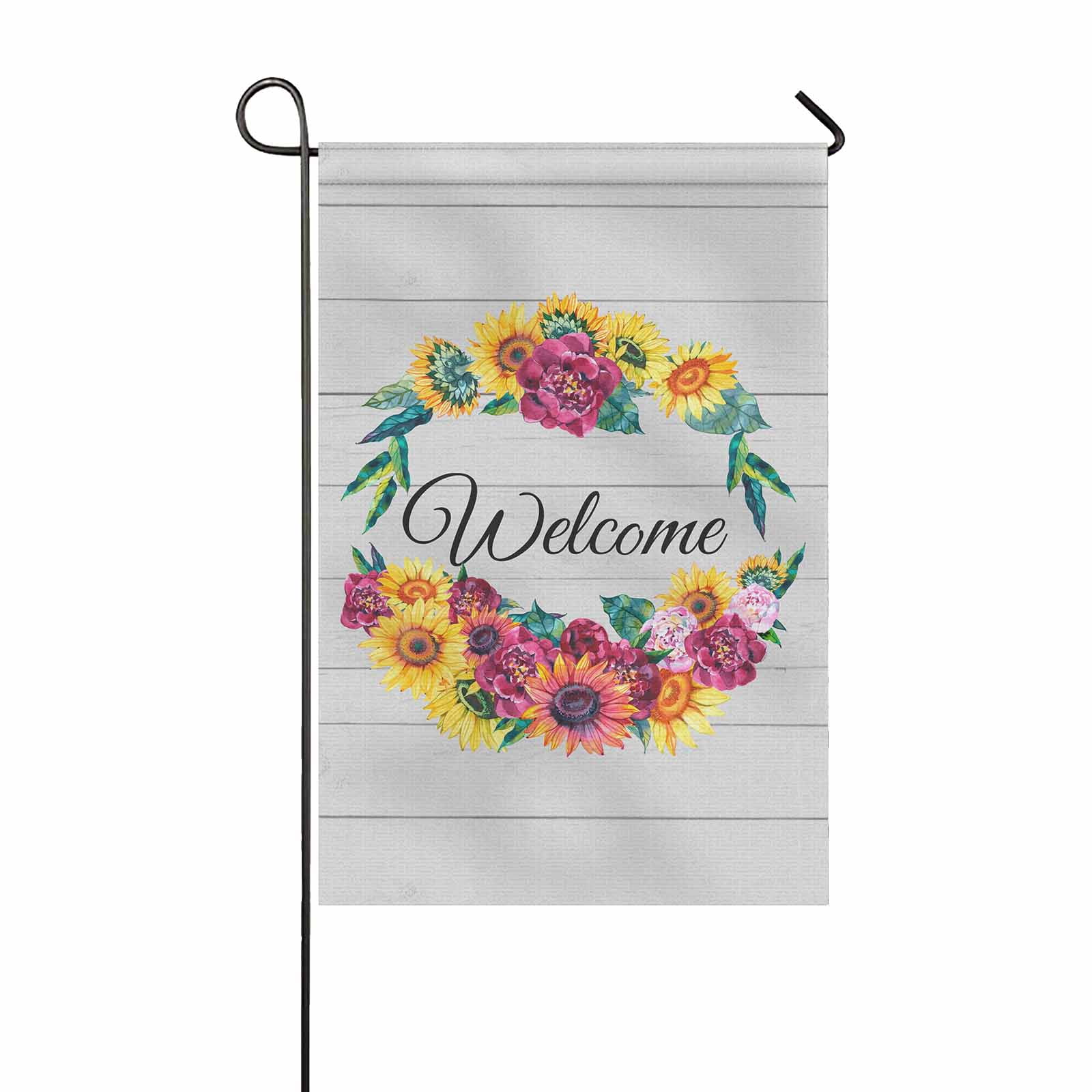 Spring Garden Flag 12x18 Double Sided Vertical, Small Butterfly Floral ...