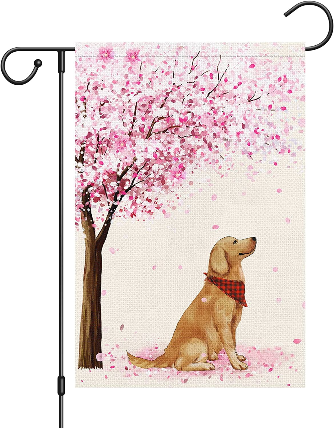 Spring Garden Flag 12x28 inch Double Sided, Burlap Small Golden ...