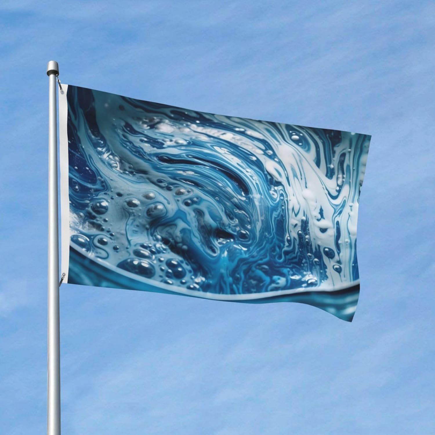 Spring Garden Flag 2x3 ft Blue Liquid Garden Flags for Outside Seasons ...