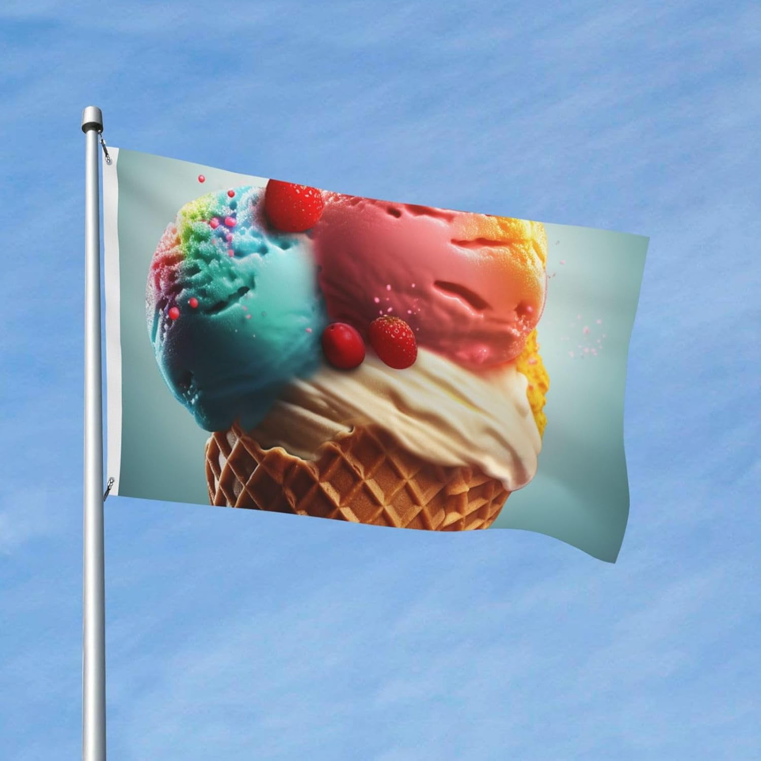 Spring Garden Flag 3x5 ft Cartoon Ice Cream Garden Flags for Outside ...