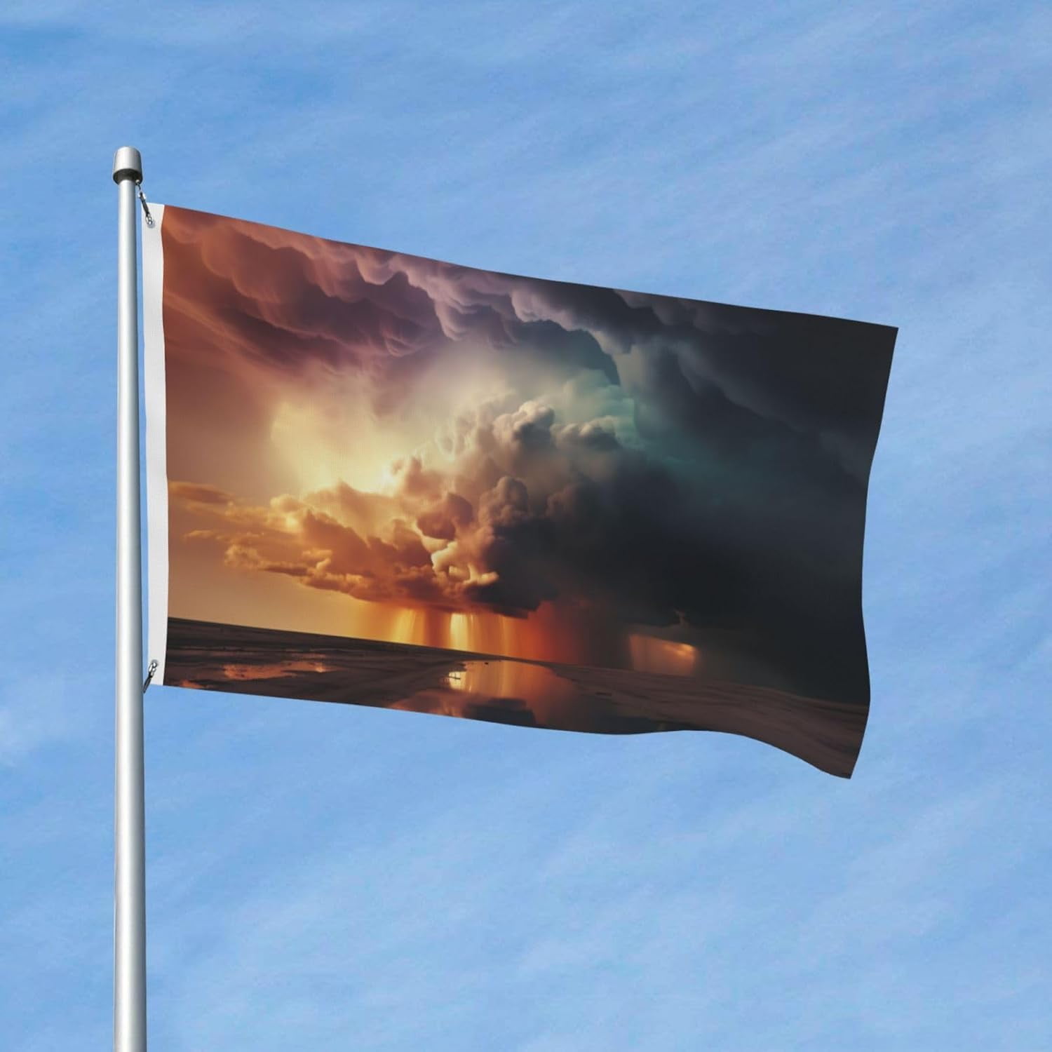 Spring Garden Flag 3x5 ft Dark Clouds Under Rainbow Garden Flags for ...