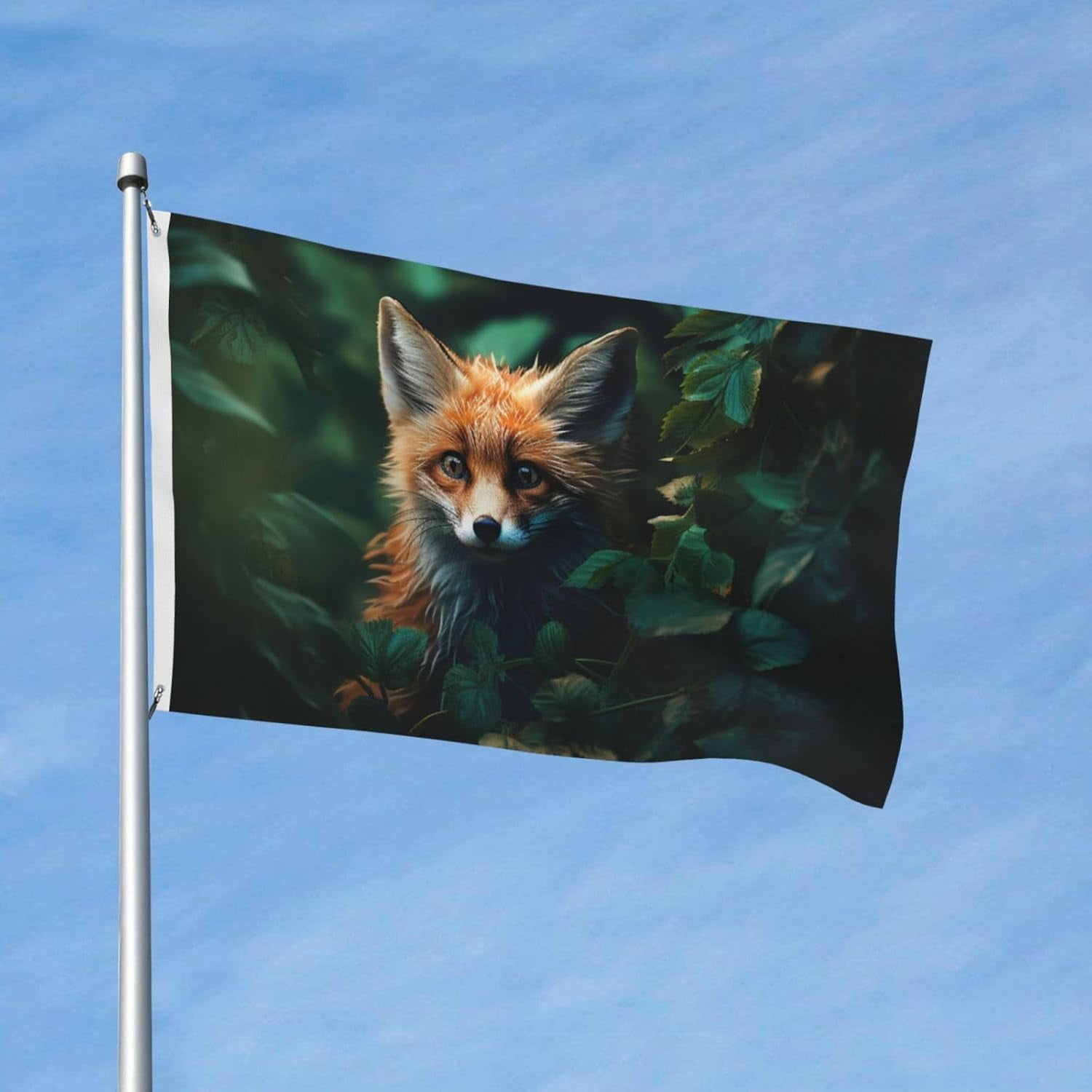 Spring Garden Flag 3x5 ft Green Eyed Fox Garden Flags for Outside ...