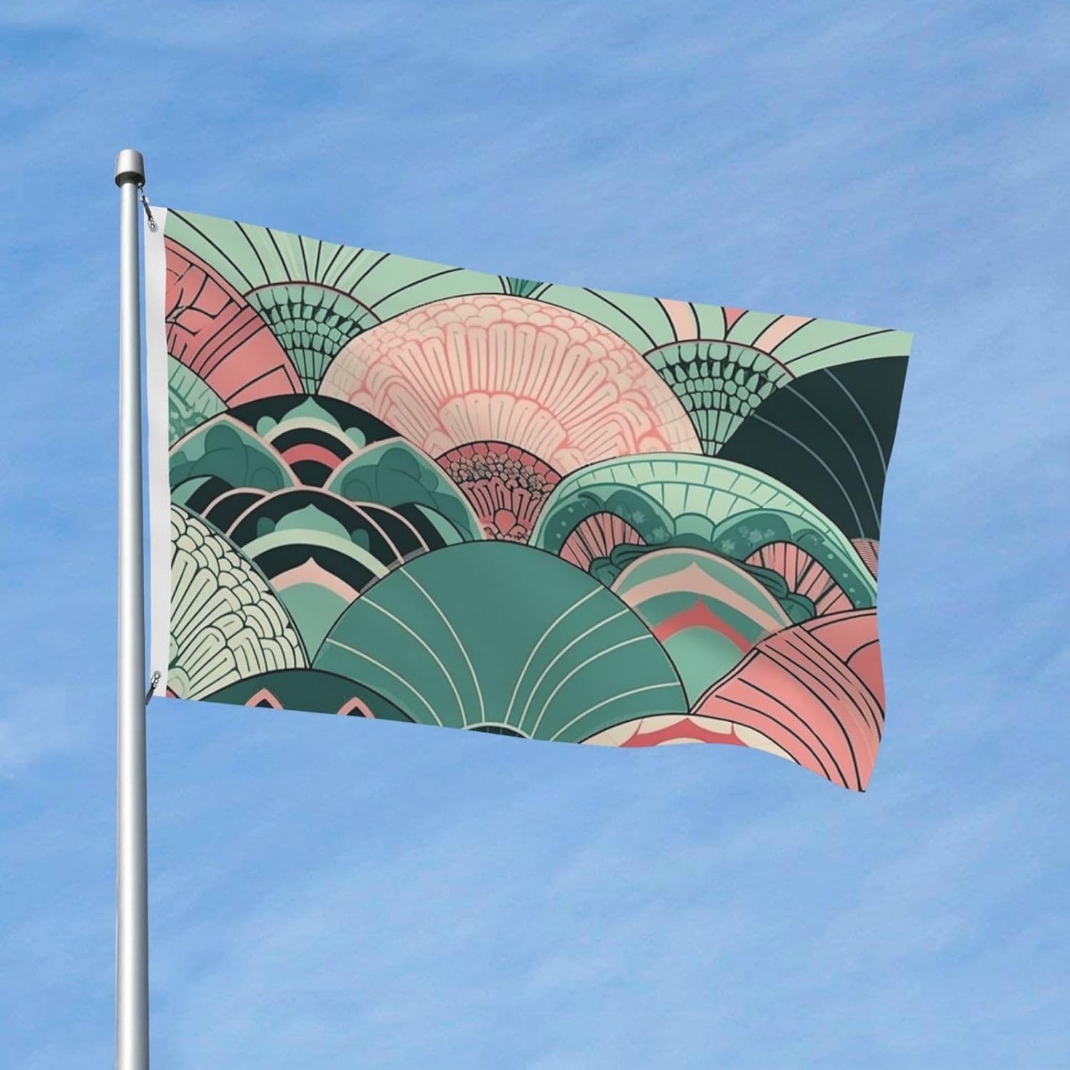 Spring Garden Flag 3x5 ft Hand Drawn Different Fans Garden Flags for ...