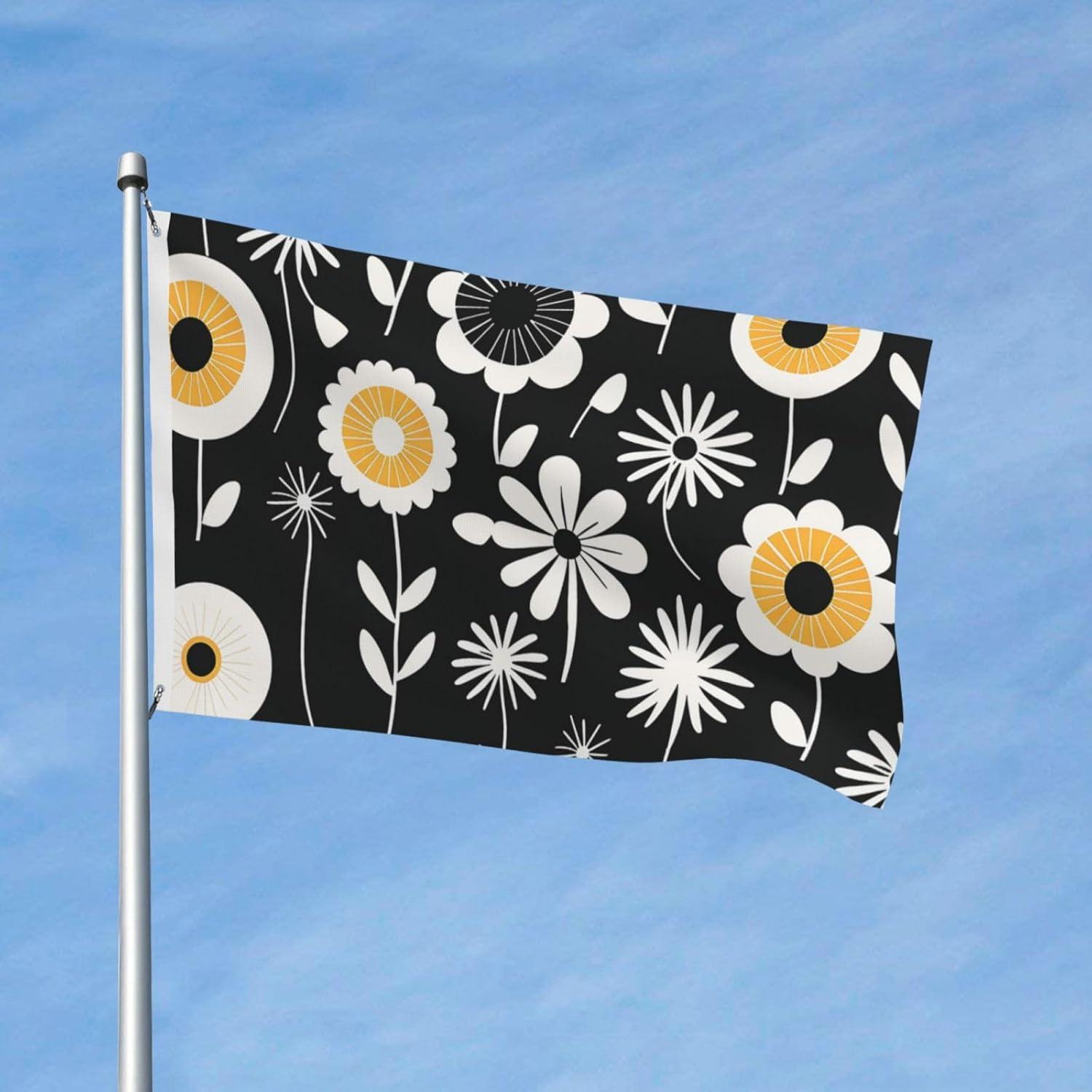 Spring Garden Flag 3x5 ft Simple Strokes of Flowers Garden Flags for ...