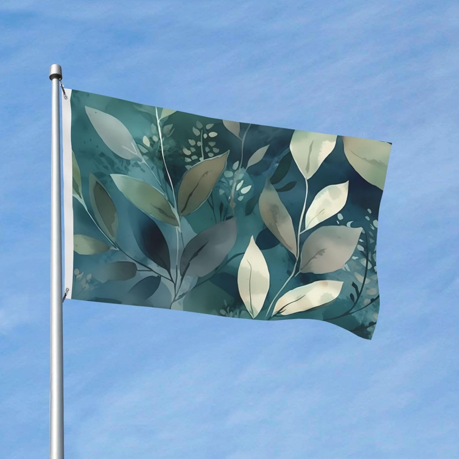 Spring Garden Flag 4.85x8 ft Cartoon Simple Leaves Garden Flags for ...