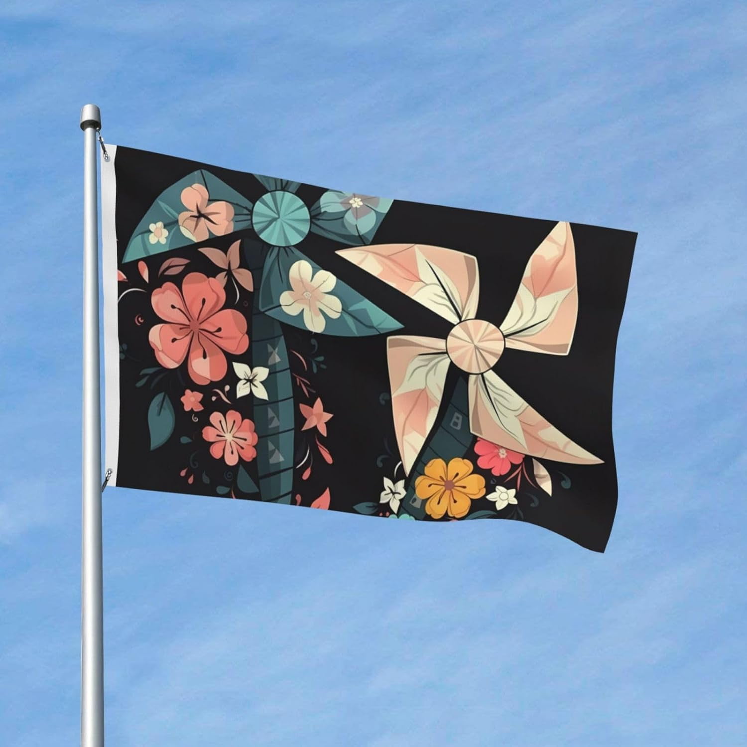 Spring Garden Flag 4.85x8 ft Cartoon Windmill Garden Flags for Outside ...