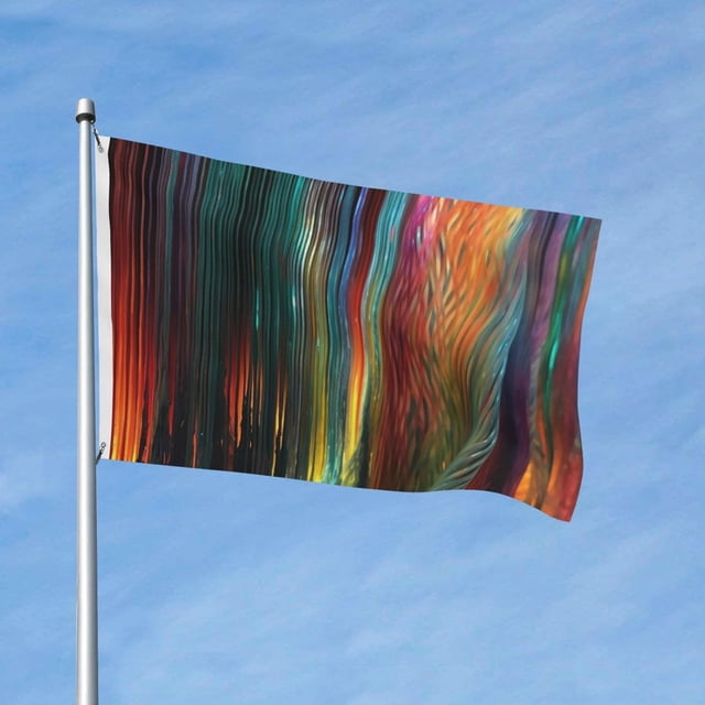 Spring Garden Flag 4.85x8 ft Colored Stripes Garden Flags for Outside ...