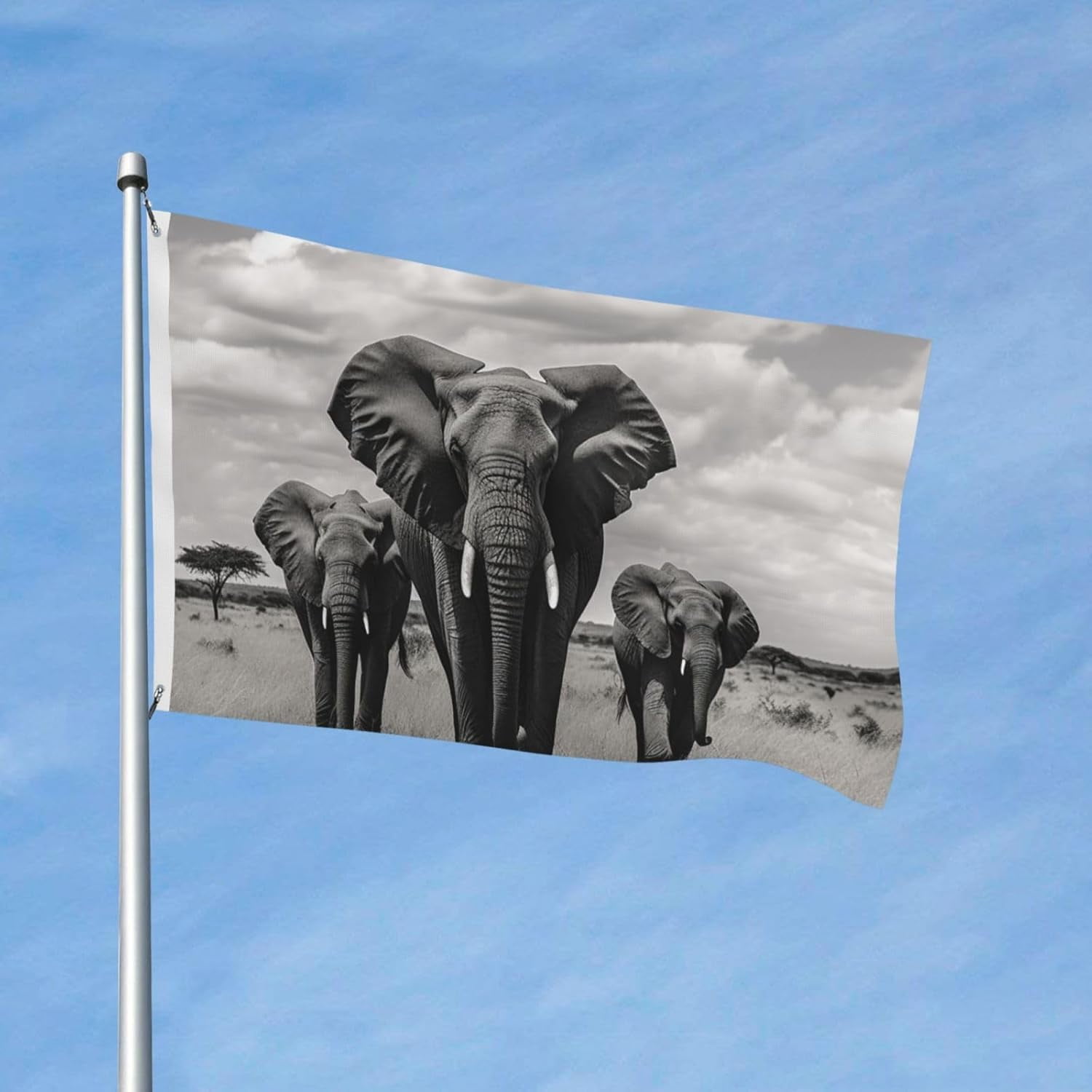 Spring Garden Flag 4.85x8 ft Elephant Walking Garden Flags for Outside ...