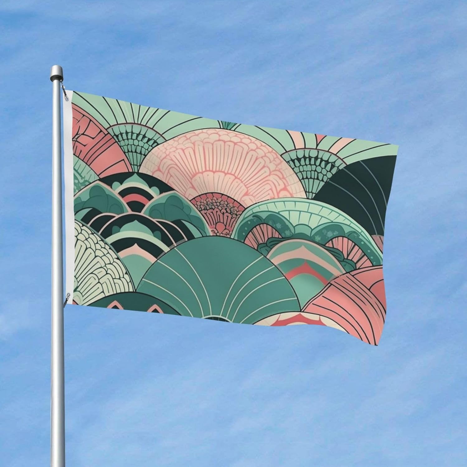 Spring Garden Flag 4.85x8 ft Hand Drawn Different Fans Garden Flags for ...