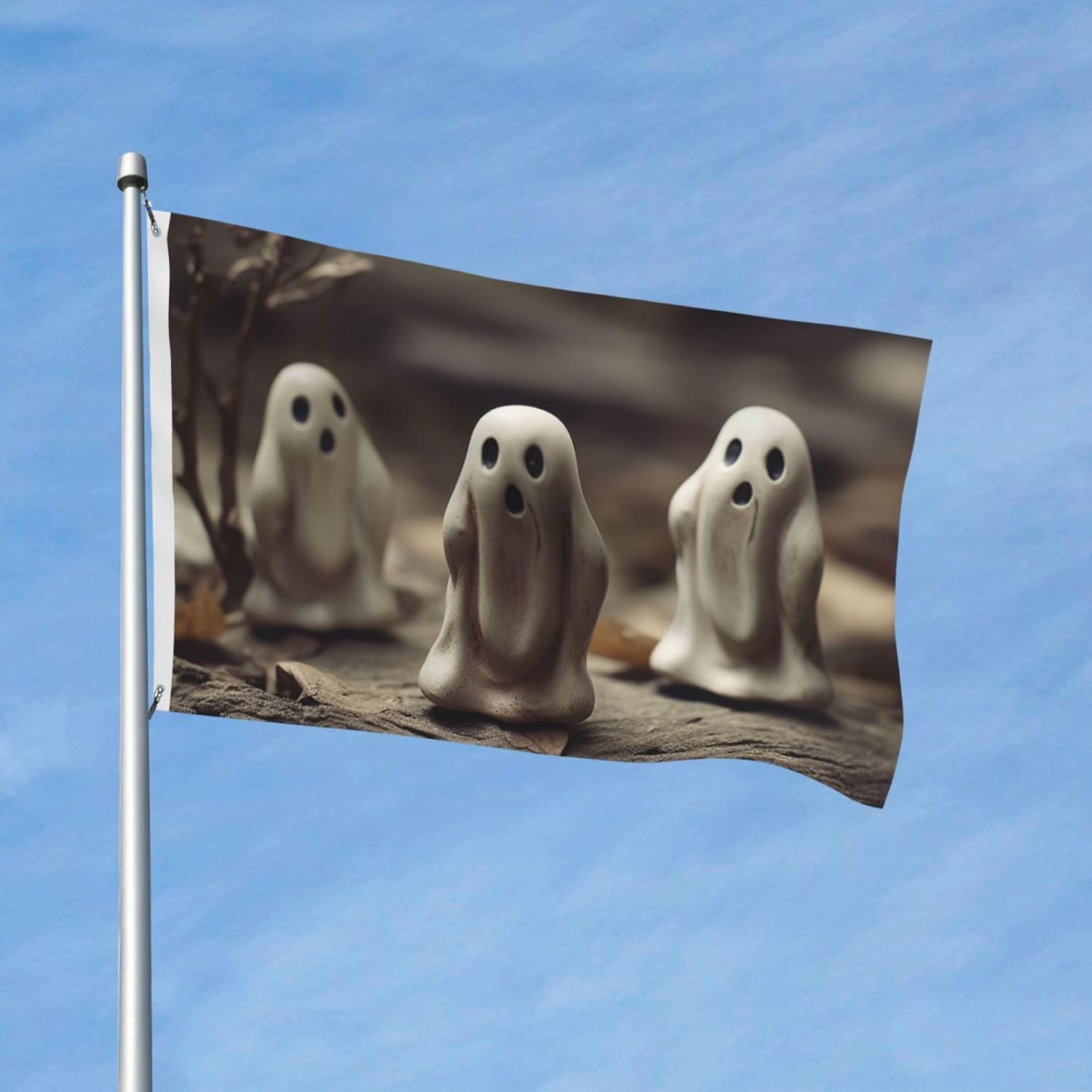 Spring Garden Flag 4.85x8 ft Imp Statue Garden Flags for Outside ...