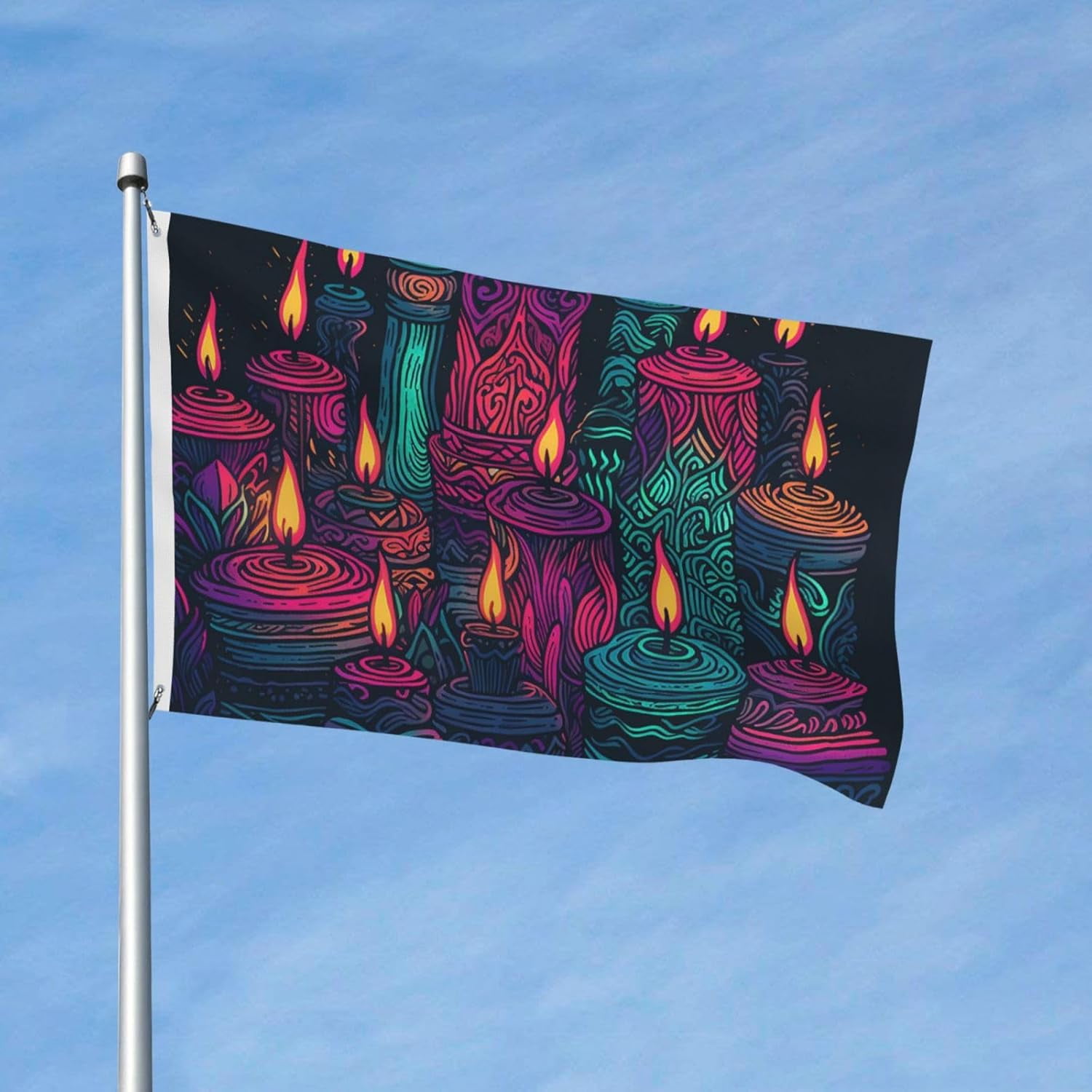 Spring Garden Flag 4x6 ft Candle Pattern Garden Flags for Outside ...