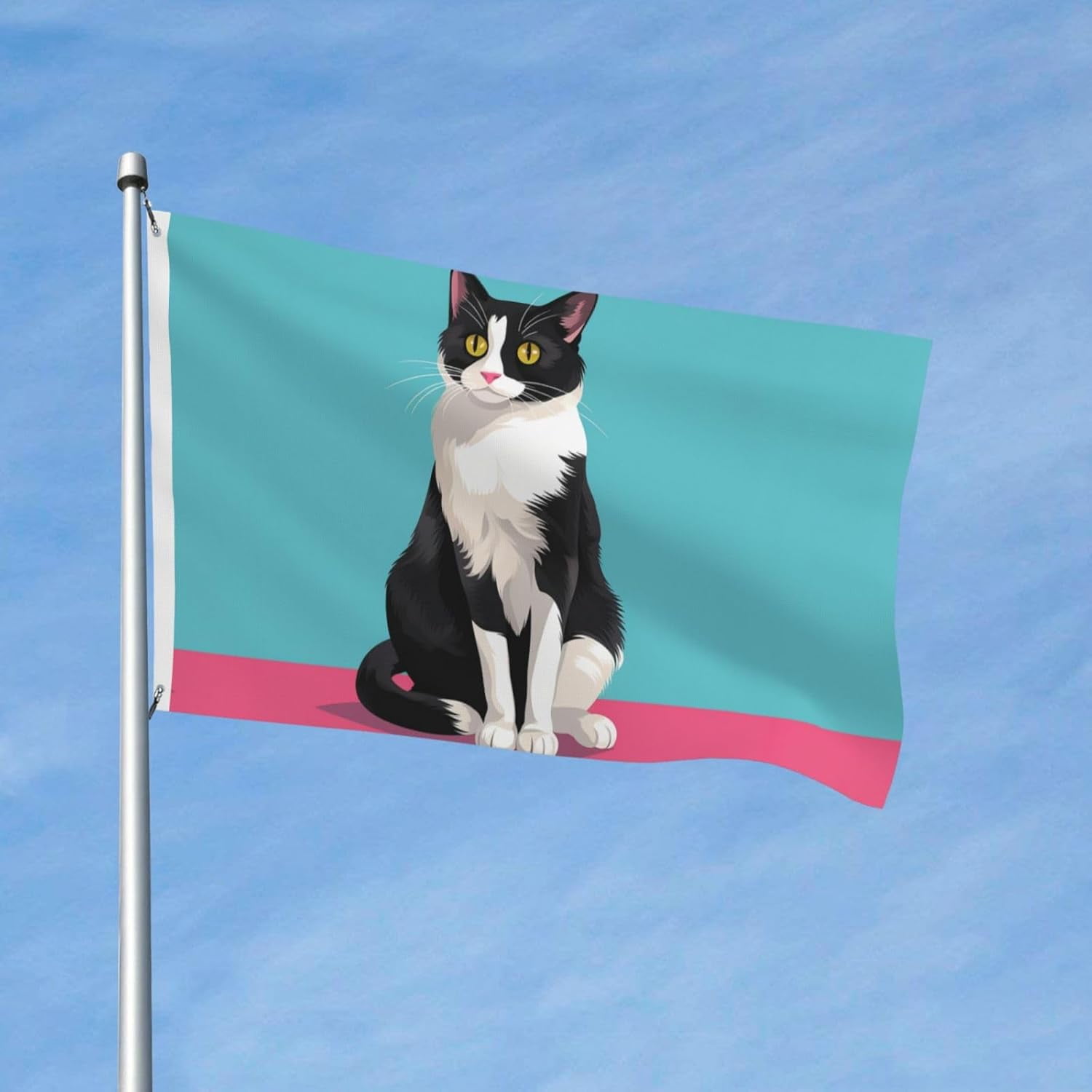 Spring Garden Flag 4x6 ft Cat Sit Down Garden Flags for Outside Seasons ...