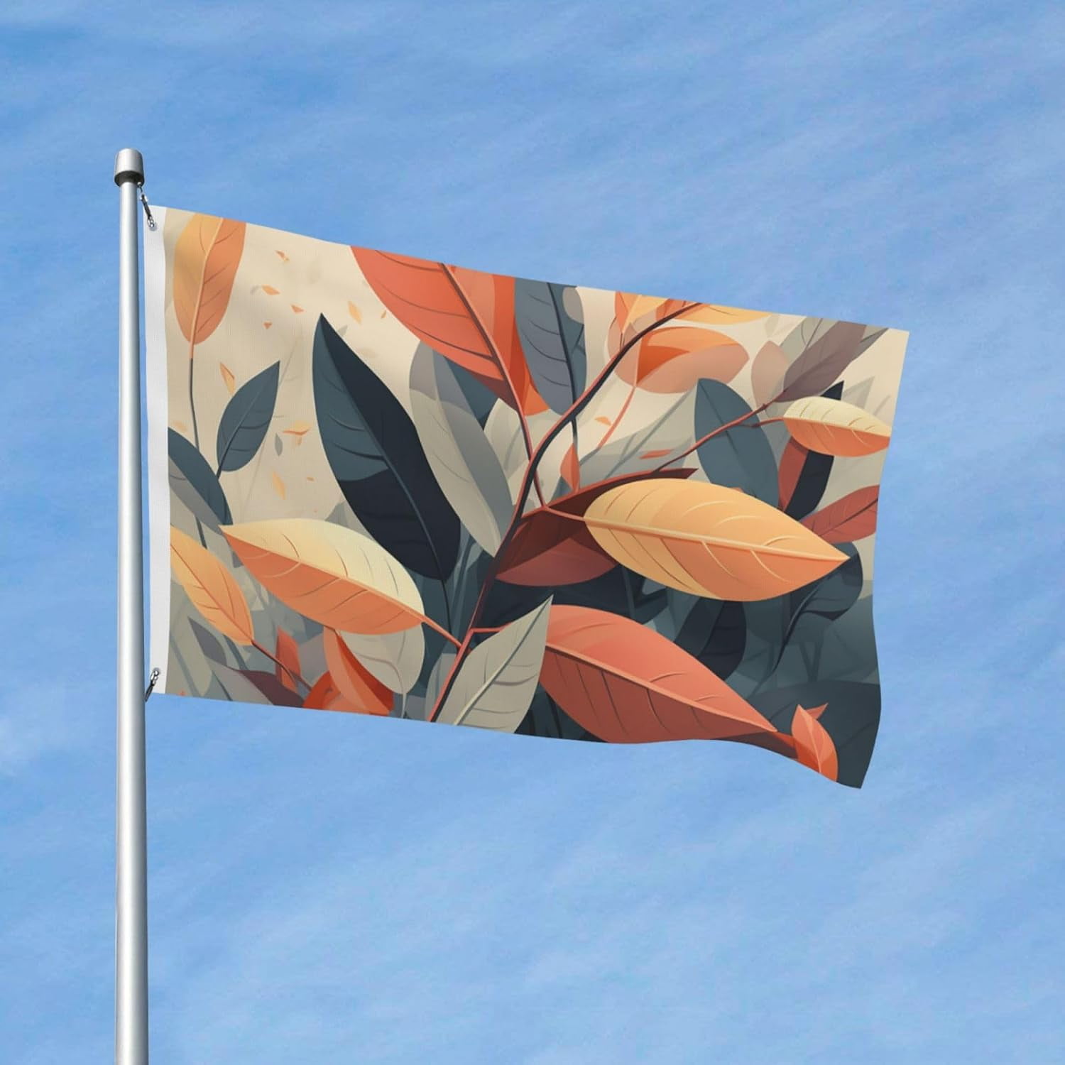 Spring Garden Flag 4x6 ft Elegant Leaves Garden Flags for Outside ...