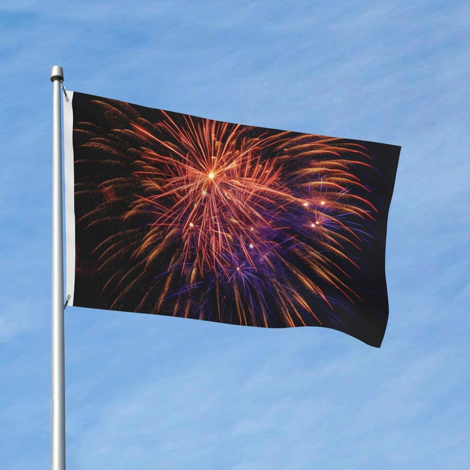 Spring Garden Flag 4x6 ft Fireworks in Dark Sky Garden Flags for ...
