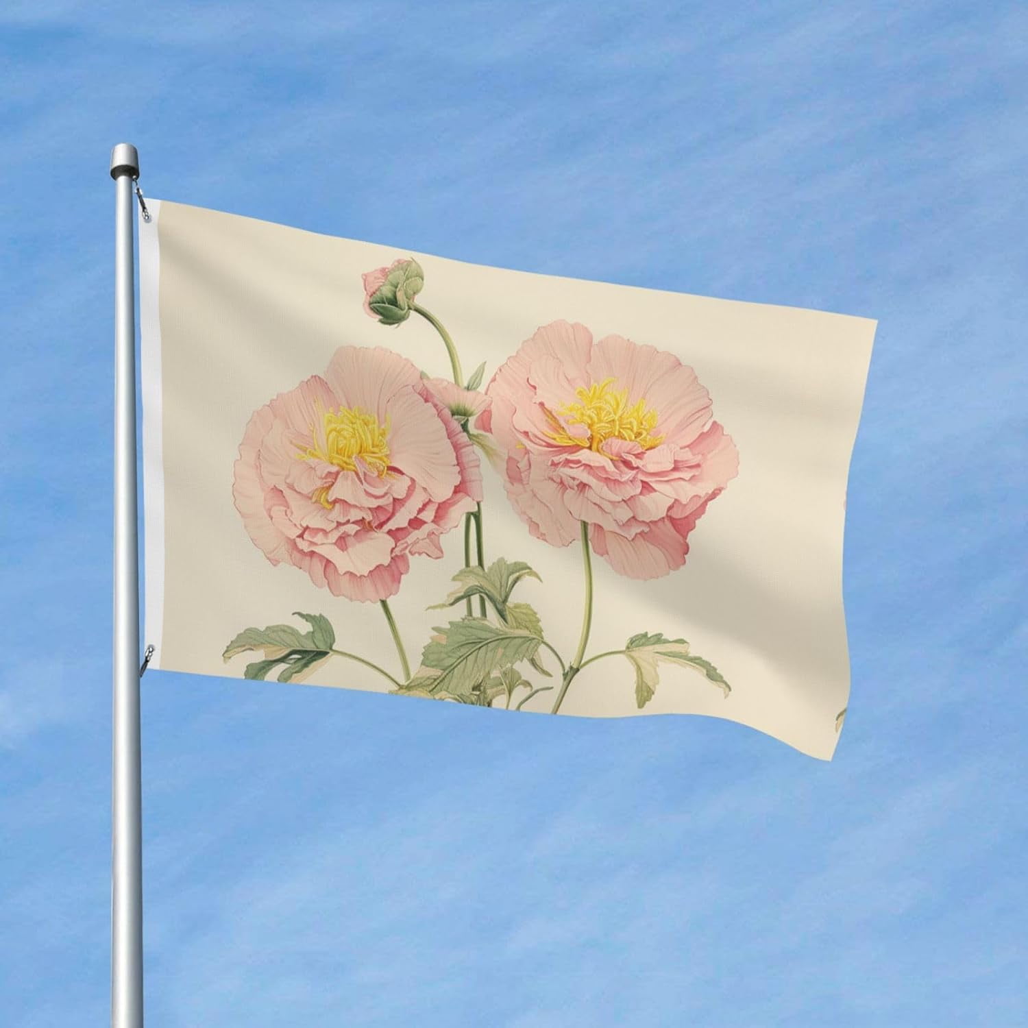 Spring Garden Flag 4x6 ft Flower Illustration Garden Flags for Outside ...