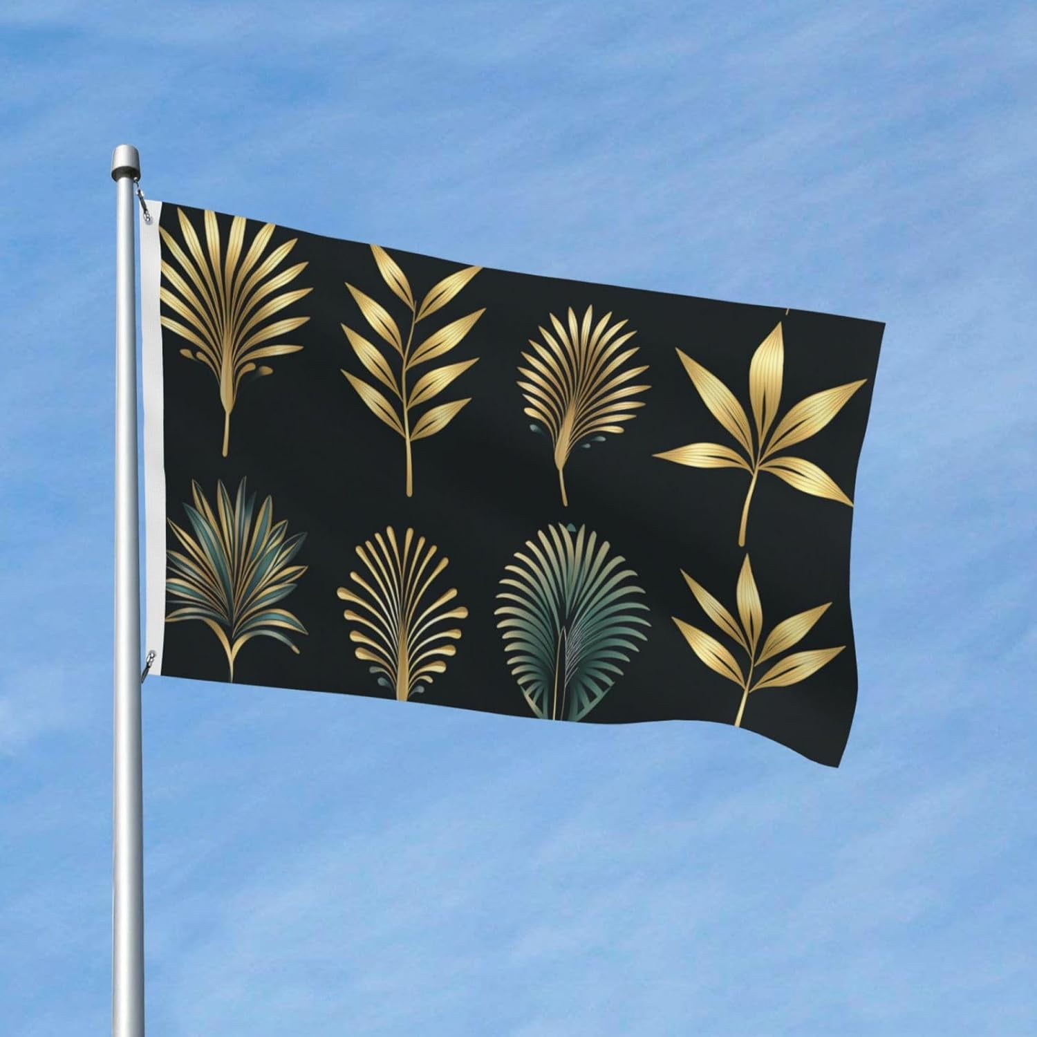 Spring Garden Flag 4x6 ft Golden Palm Leaves Garden Flags for Outside ...