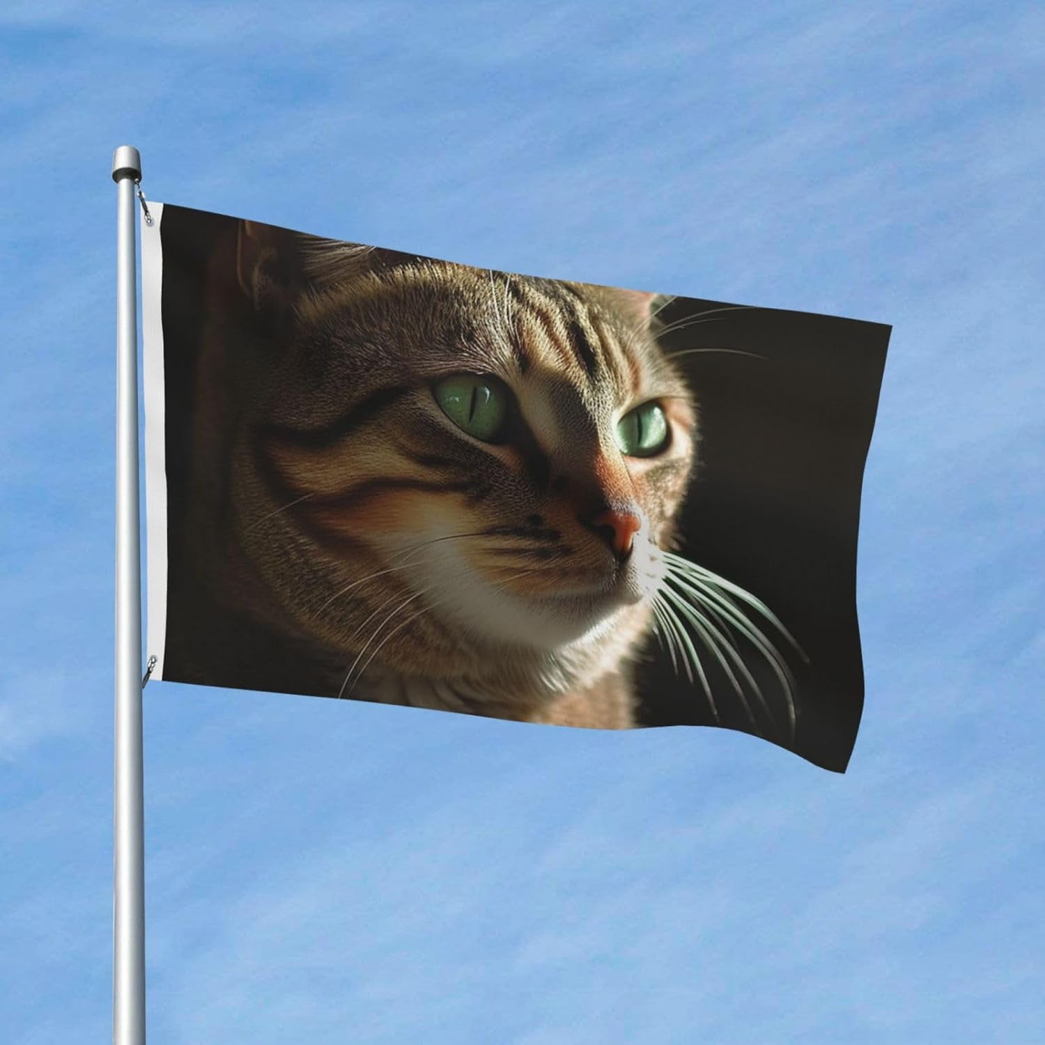 Spring Garden Flag 4x6 ft Green Eyed Cat Garden Flags for Outside ...