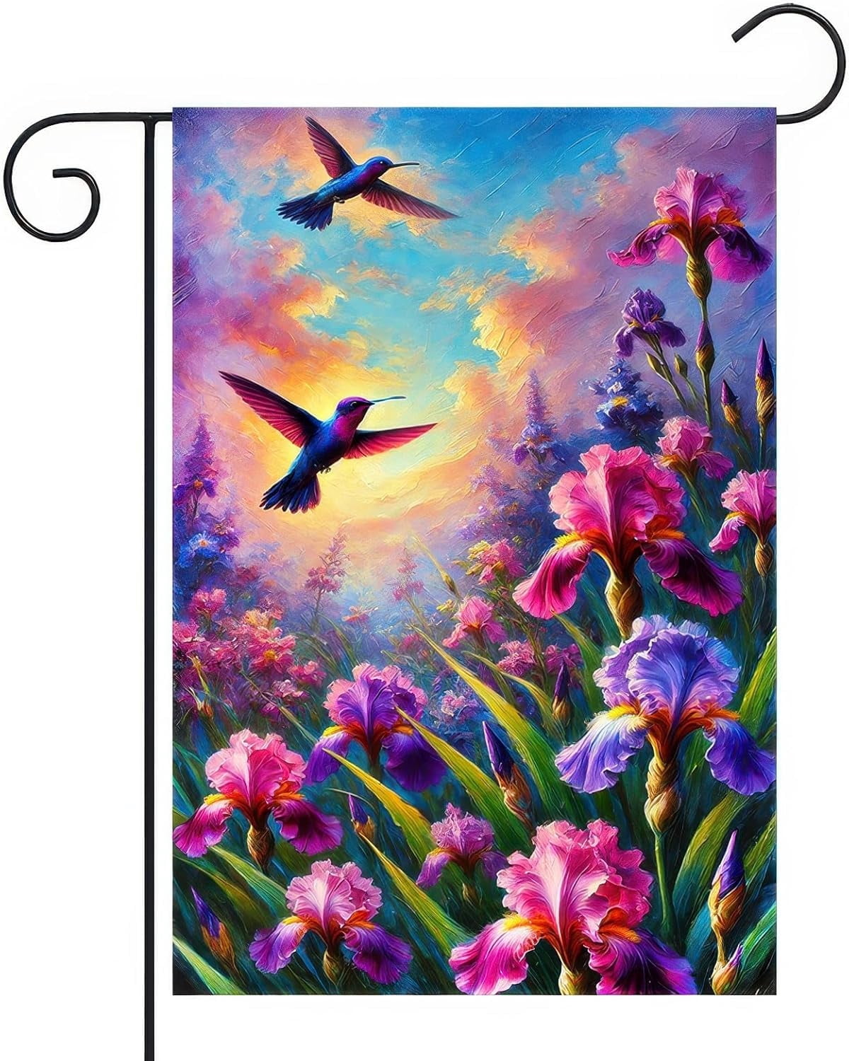 Spring Garden Flag Double Sided Hummingbird Welcome Yard Flag 12 x 18 ...